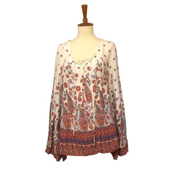 Patrons of Peace | Tops | Nwt Patrons Of Peace Boho Floral Paisley ...